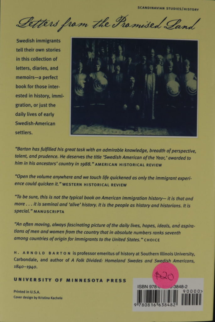 Letters from the Promised Land – Lindsborg Old Mill & Swedish Heritage ...